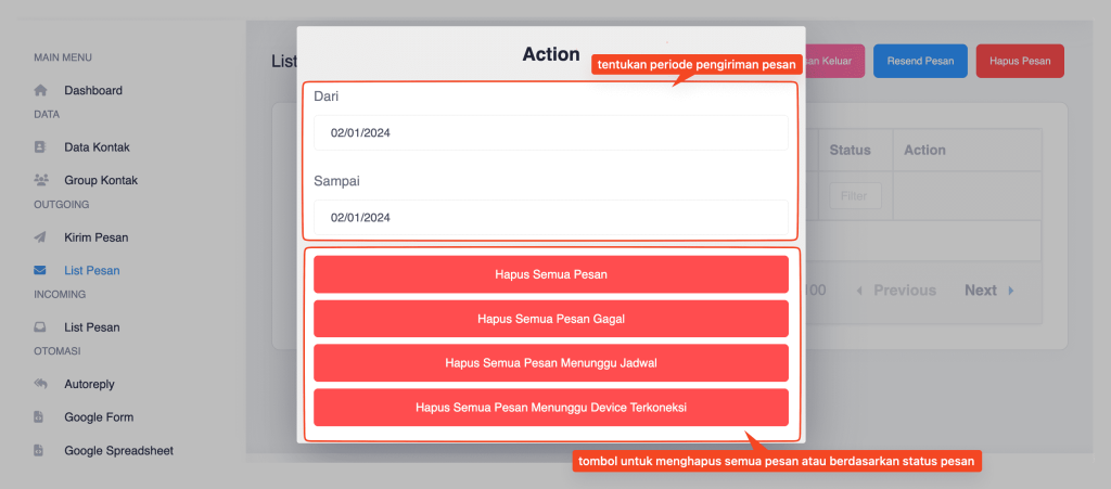 Manage Pesan – Docs Starsender V3